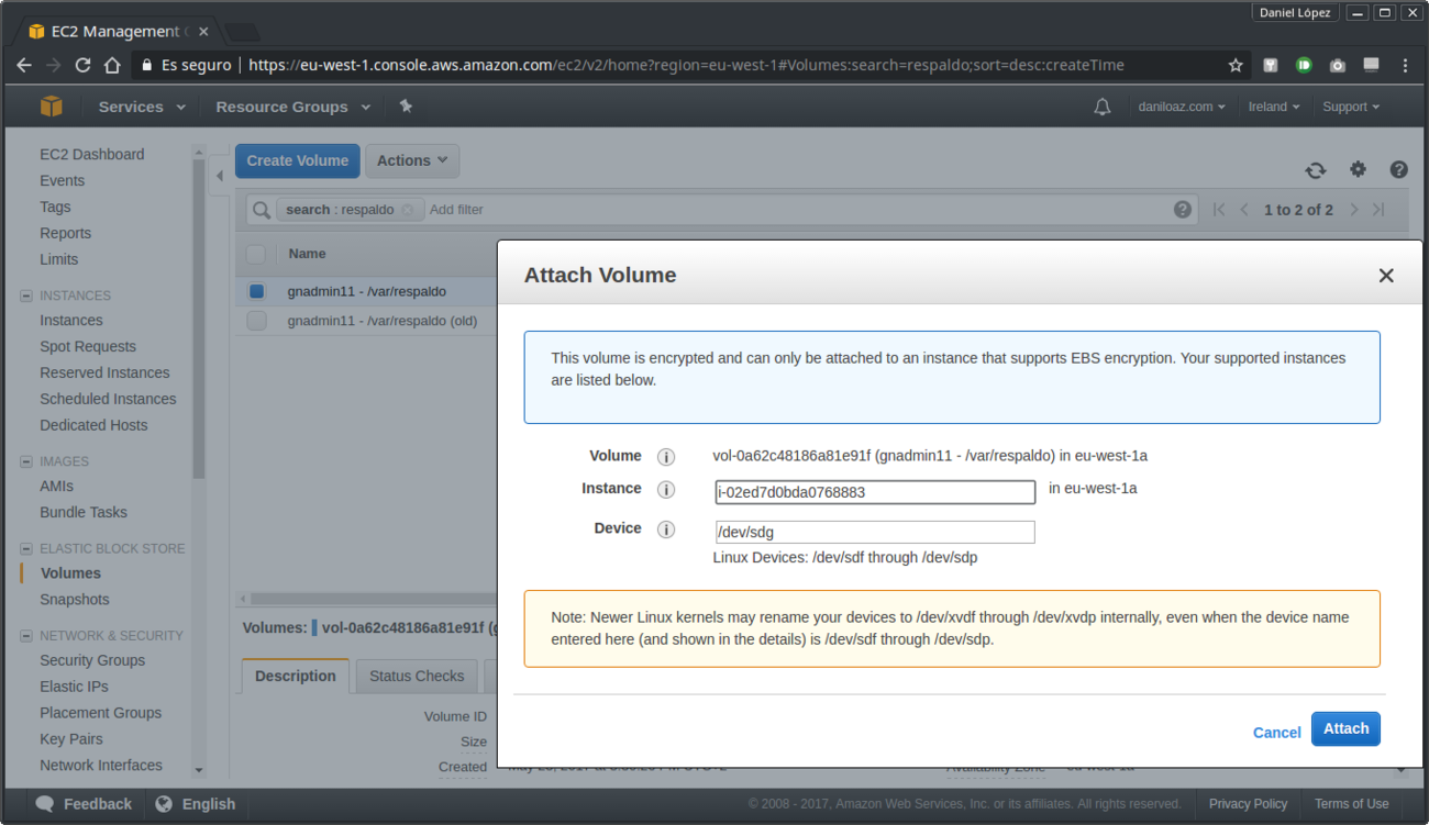 How to enlarge the size of an EBS volume in AWS and extend an ext4 ...